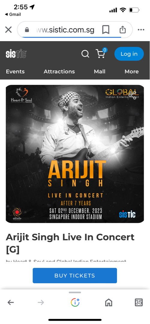 Arijit Singh Live in Concert Singapore 2nd Dec, Tickets & Vouchers ...