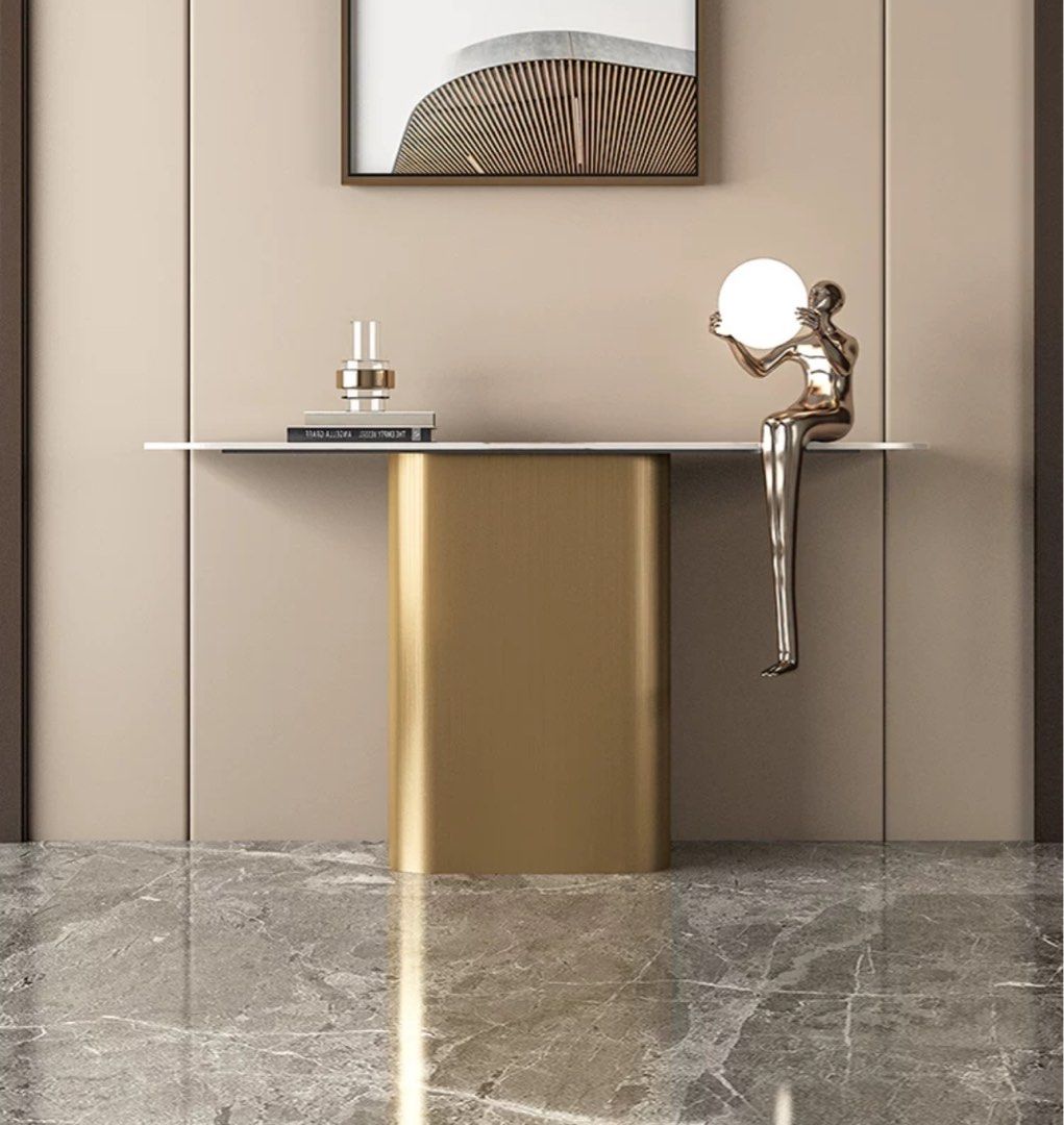 BEL Modern Sintered Stone Console Table, Furniture & Home Living ...