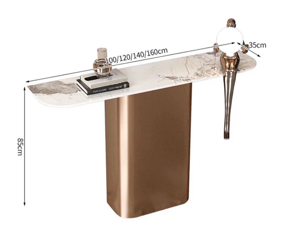 BEL Modern Sintered Stone Console Table, Furniture & Home Living ...