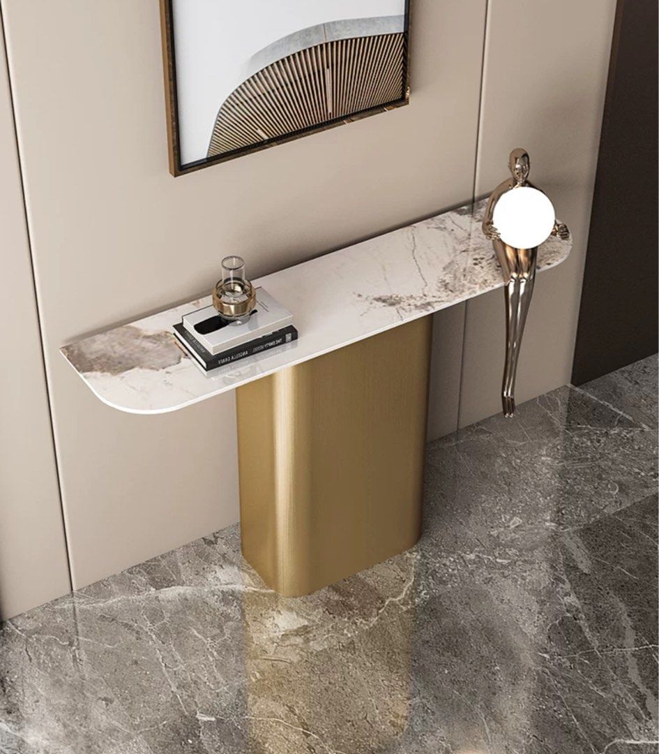 BEL Modern Sintered Stone Console Table, Furniture & Home Living ...