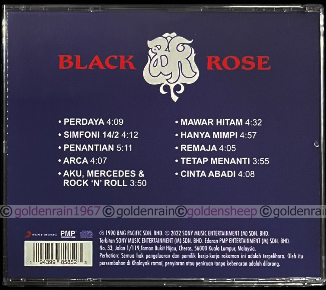 BLACK ROSE - 1st Album (Penantian) 2022 SONY MUSIC 24 Bit Digitally ...