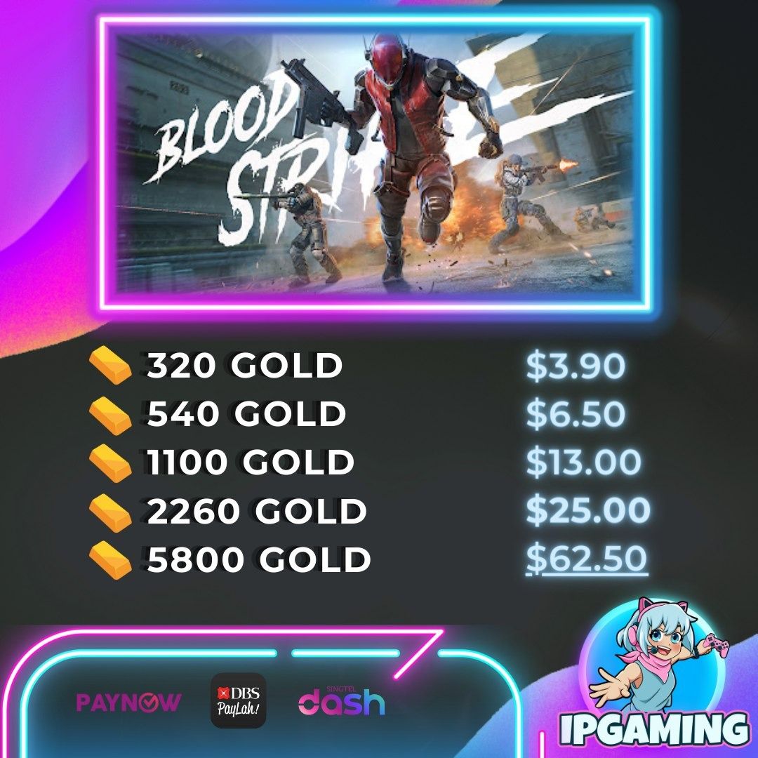 Blood Strike ID Top Up | Gold Recharge, Video Gaming, Gaming ...