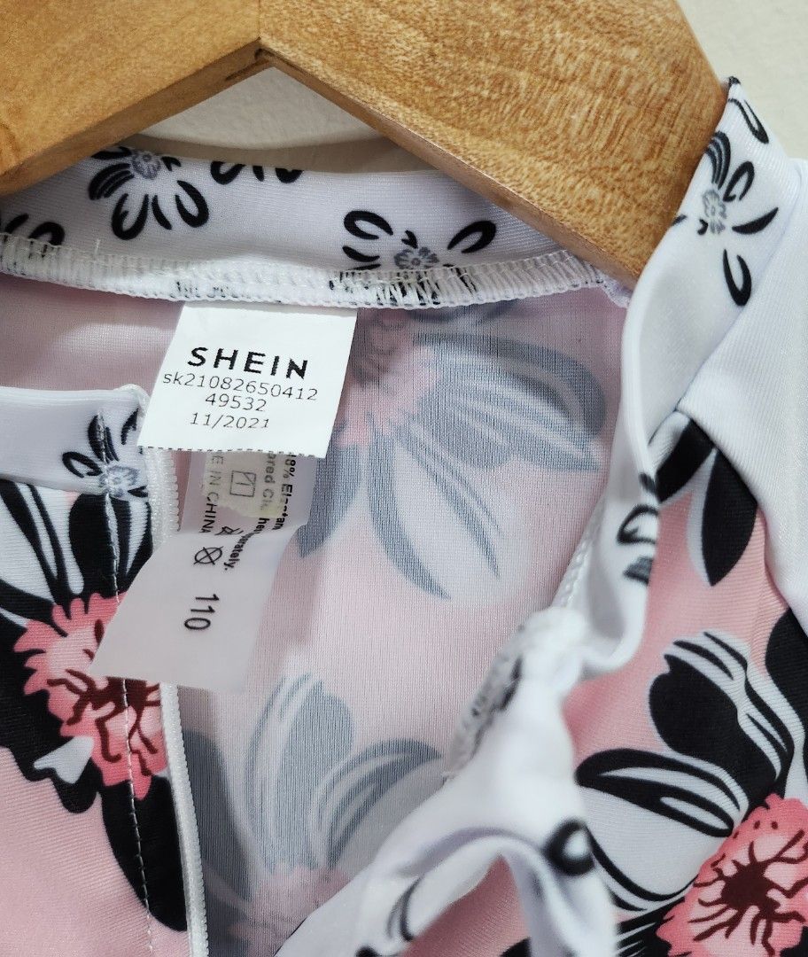 Brand New Pink & White Shein Rash Guard, Babies & Kids, Babies & Kids ...