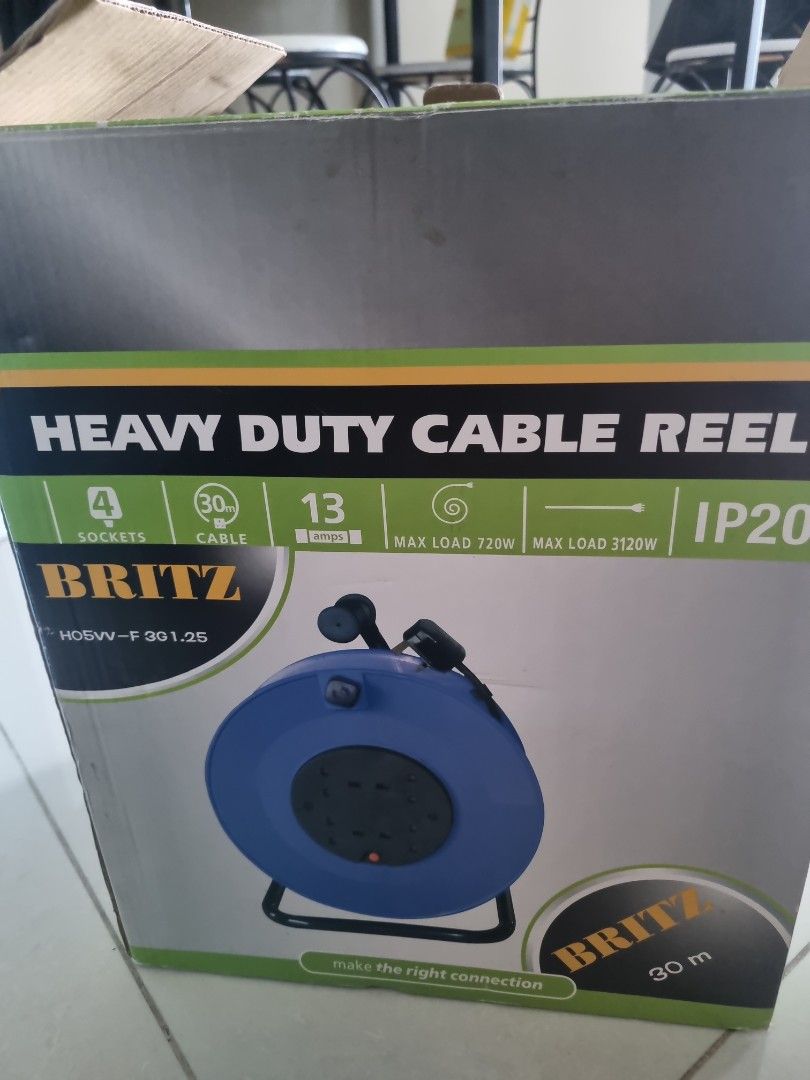 Britz Cable Reel, TV & Home Appliances, Electrical, Adaptors & Sockets ...