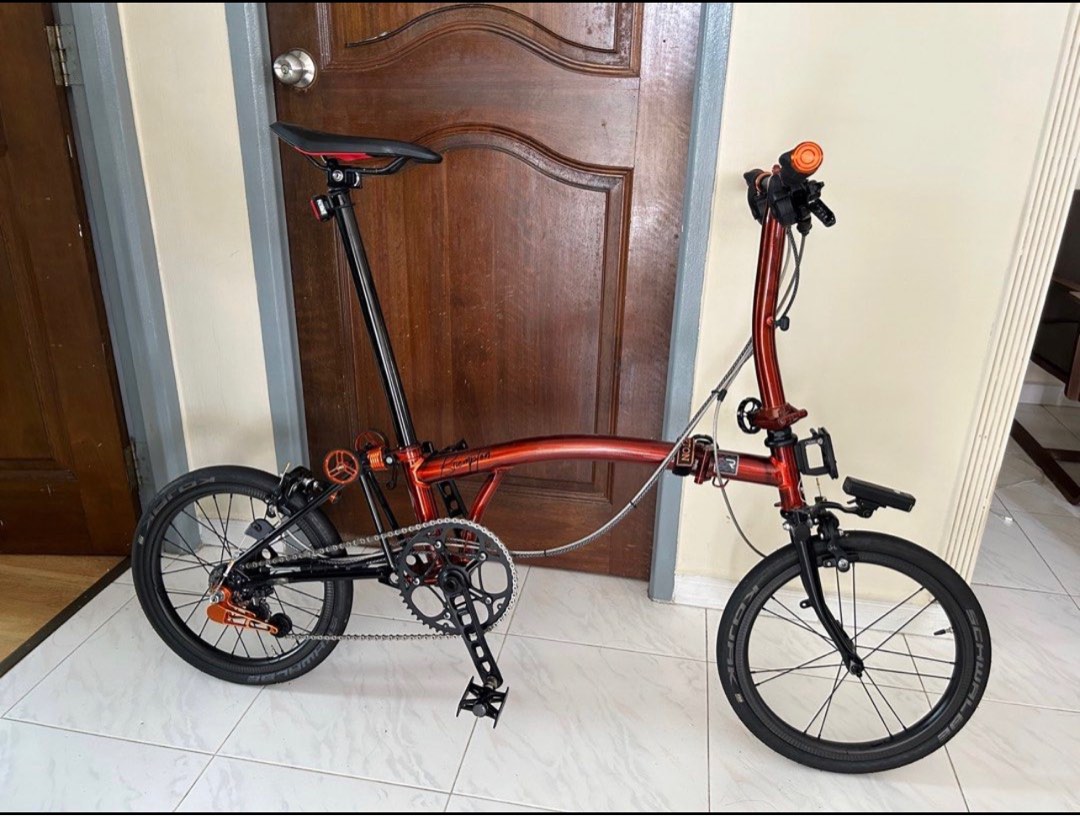 Brompton Flame Lacquer (Superlight) Discontinued S6L, Sports Equipment ...