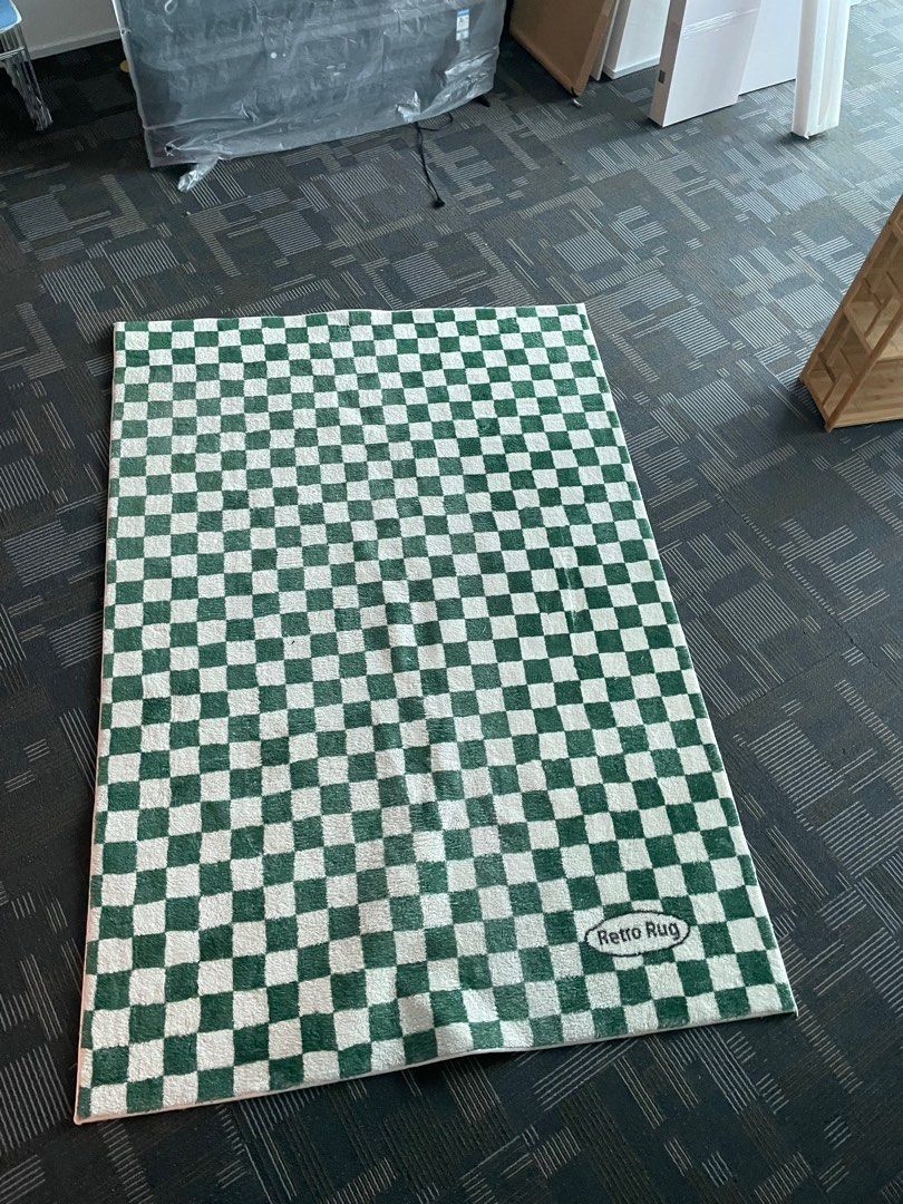 Chequered Rug 60cm x 90cm, Furniture & Home Living, Home Decor, Carpets ...