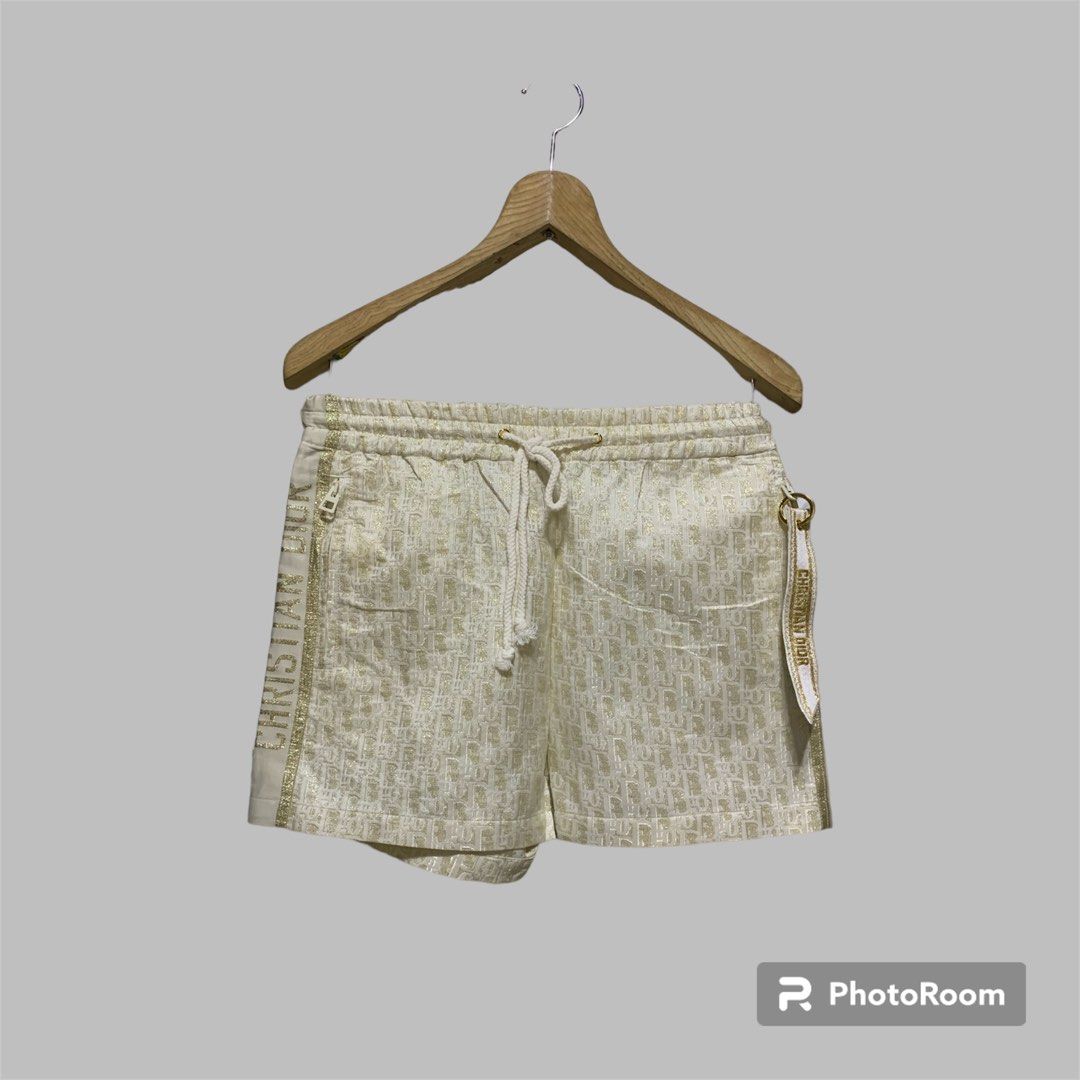 CHRISTIAN DIOR MONOGRAM SHORTS GOLD, Luxury, Apparel on Carousell