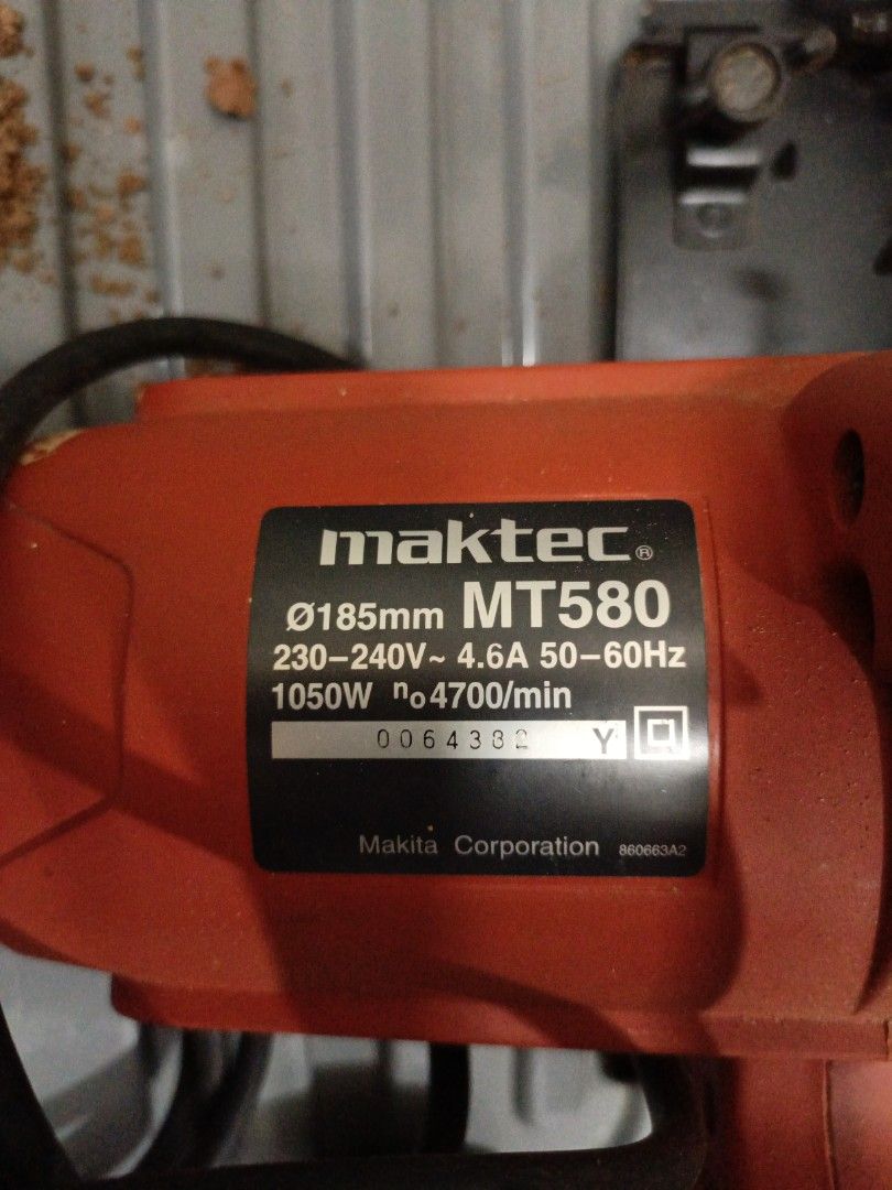 Circular Saw - maktec MT580 by Makita, 4 F-Clamps, in box, Furniture & Home Living, Home ...