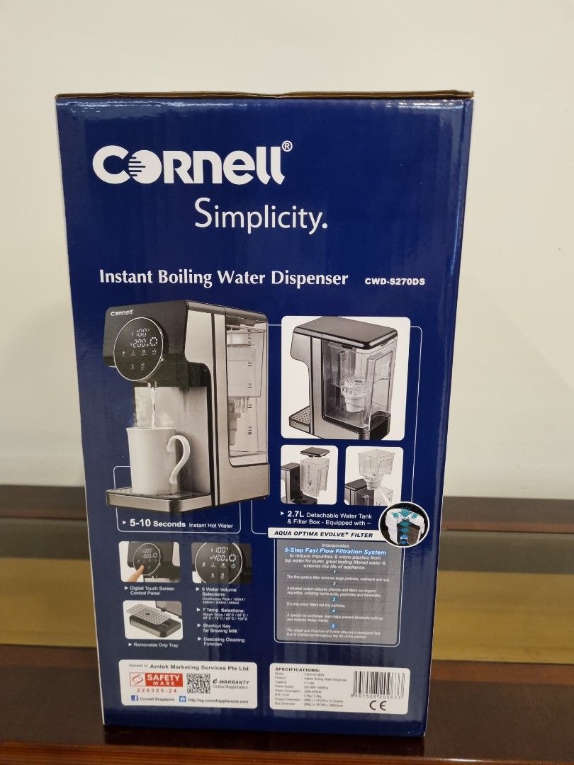 CORNELL Instant Boiling Water Dispenser, TV & Home Appliances, Kitchen ...