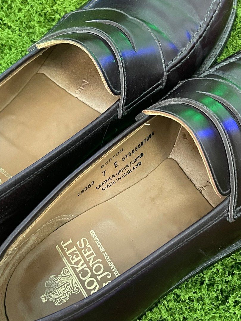 Crockett and Jones Boston Loafers (Burgundy), Men's Fashion, Footwear ...