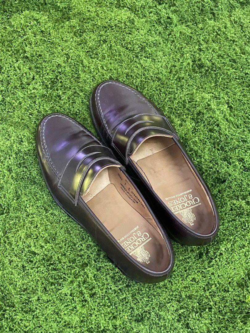 Crockett and Jones Boston Loafers (Burgundy), Men's Fashion, Footwear ...