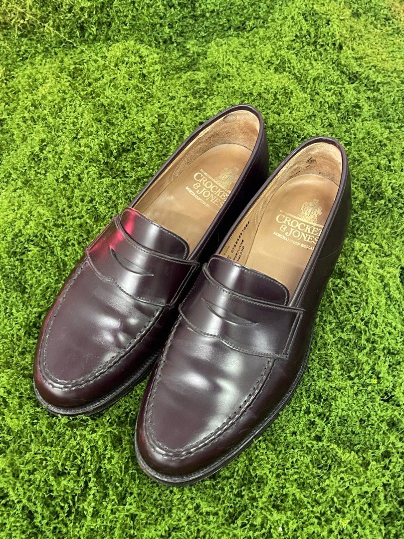 Crockett and Jones Boston Loafers (Burgundy), Men's Fashion, Footwear ...