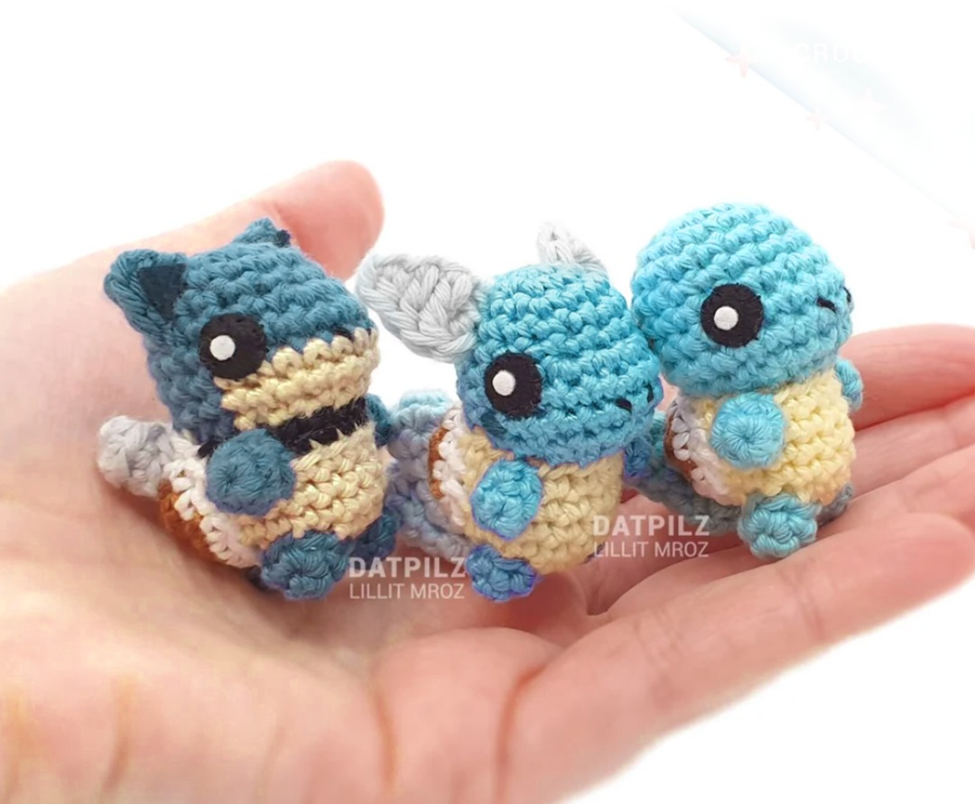 Custom Crochet Squirtle Wartortle Blastoise Pokemon Center Anime ...