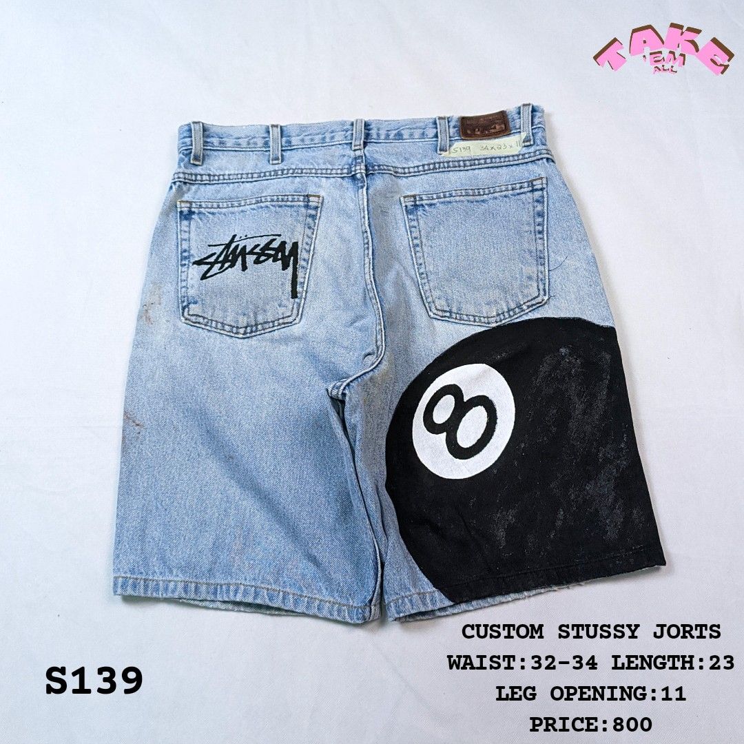 Custom Stussy Jorts, Men's Fashion, Bottoms, Shorts on Carousell