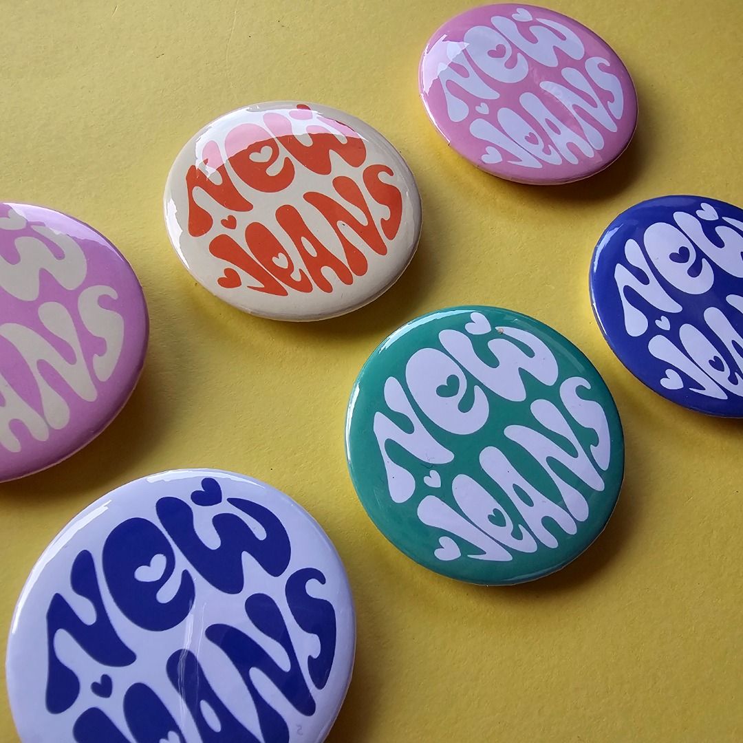 Cute New Jeans Kpop Button Pins 1 75 Hobbies And Toys Memorabilia