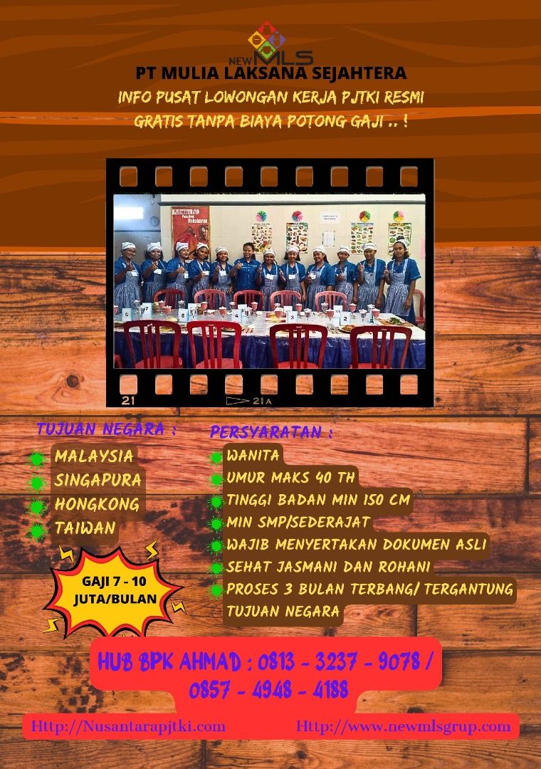 Daftar PJTKI Resmi Depnaker Hongkong, Taiwan PT.MLS Mulia Laksana ...