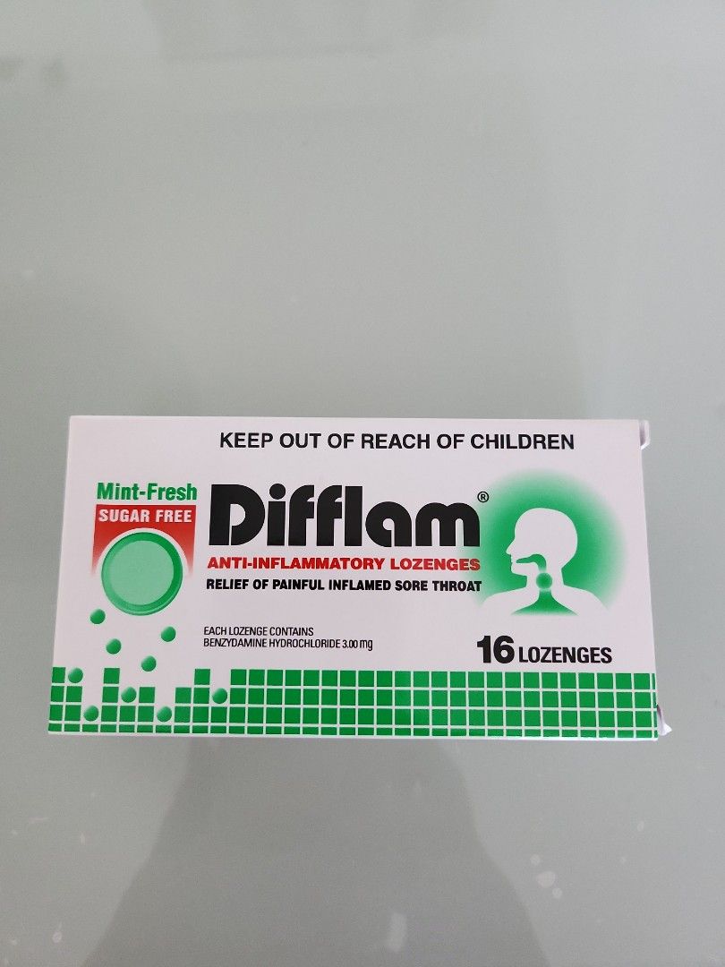 Difflam Lozenges, Health & Nutrition, Medical Supplies & Tools on Carousell