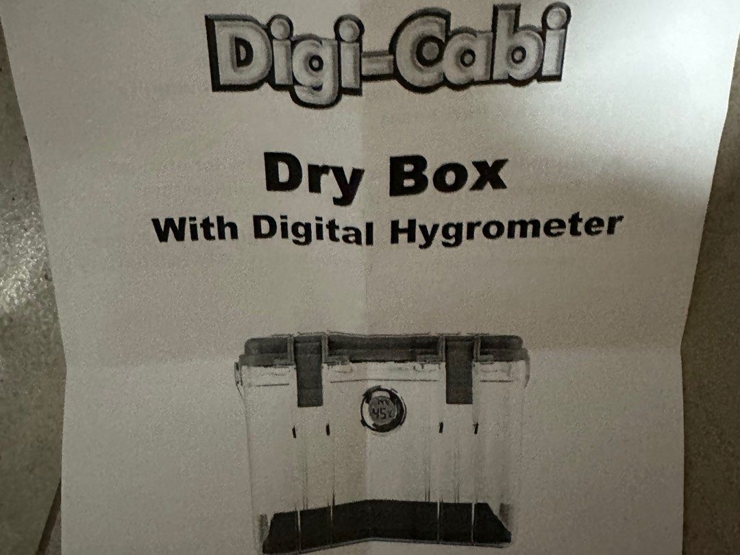 Digi Cabi 12L Dry box with Digital Hygrometer, Photography, Cameras on ...