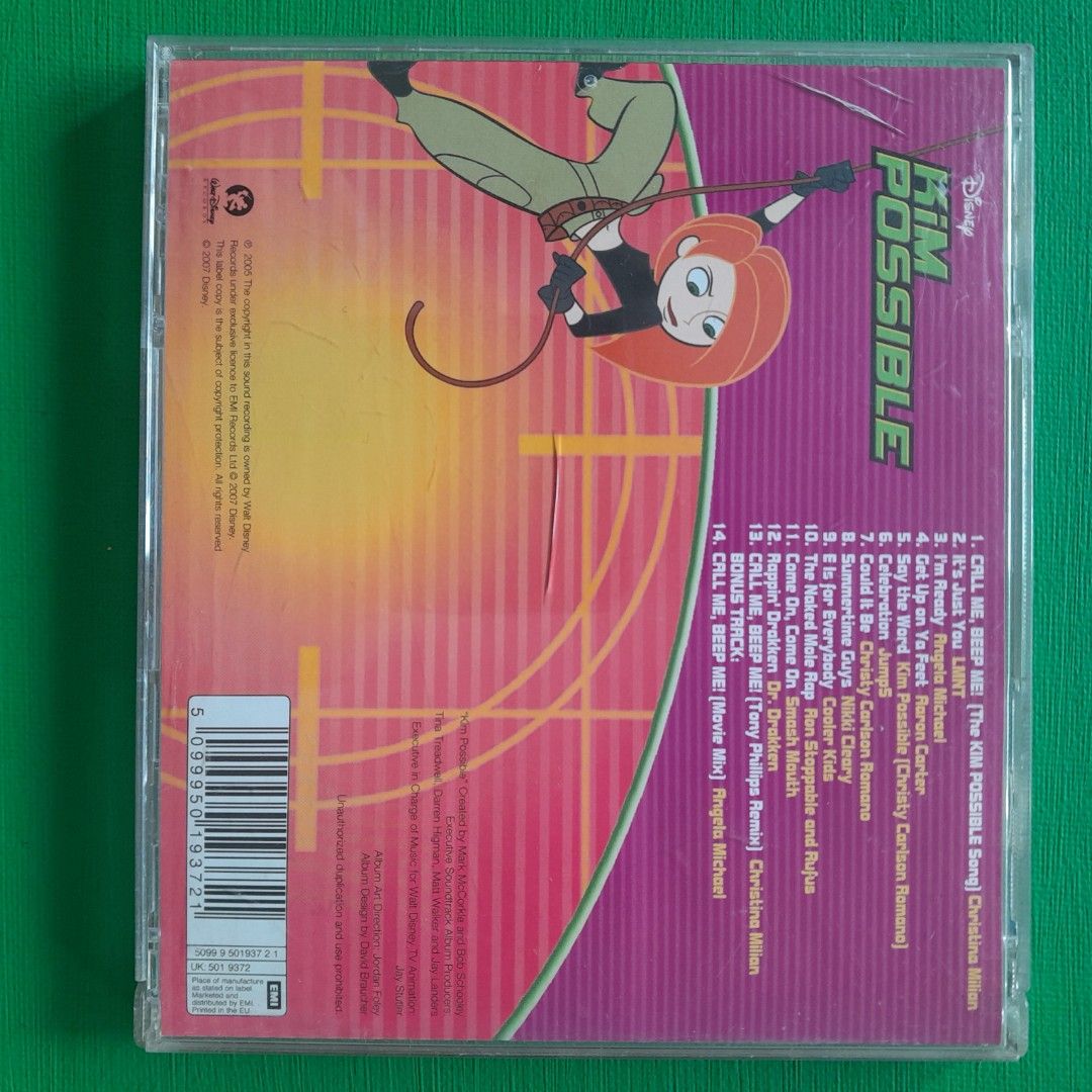 DISNEY 2005 KIM POSSIBLE "KIM POSSIBLE SOUNDTRACK" CD, Hobbies & Toys ...