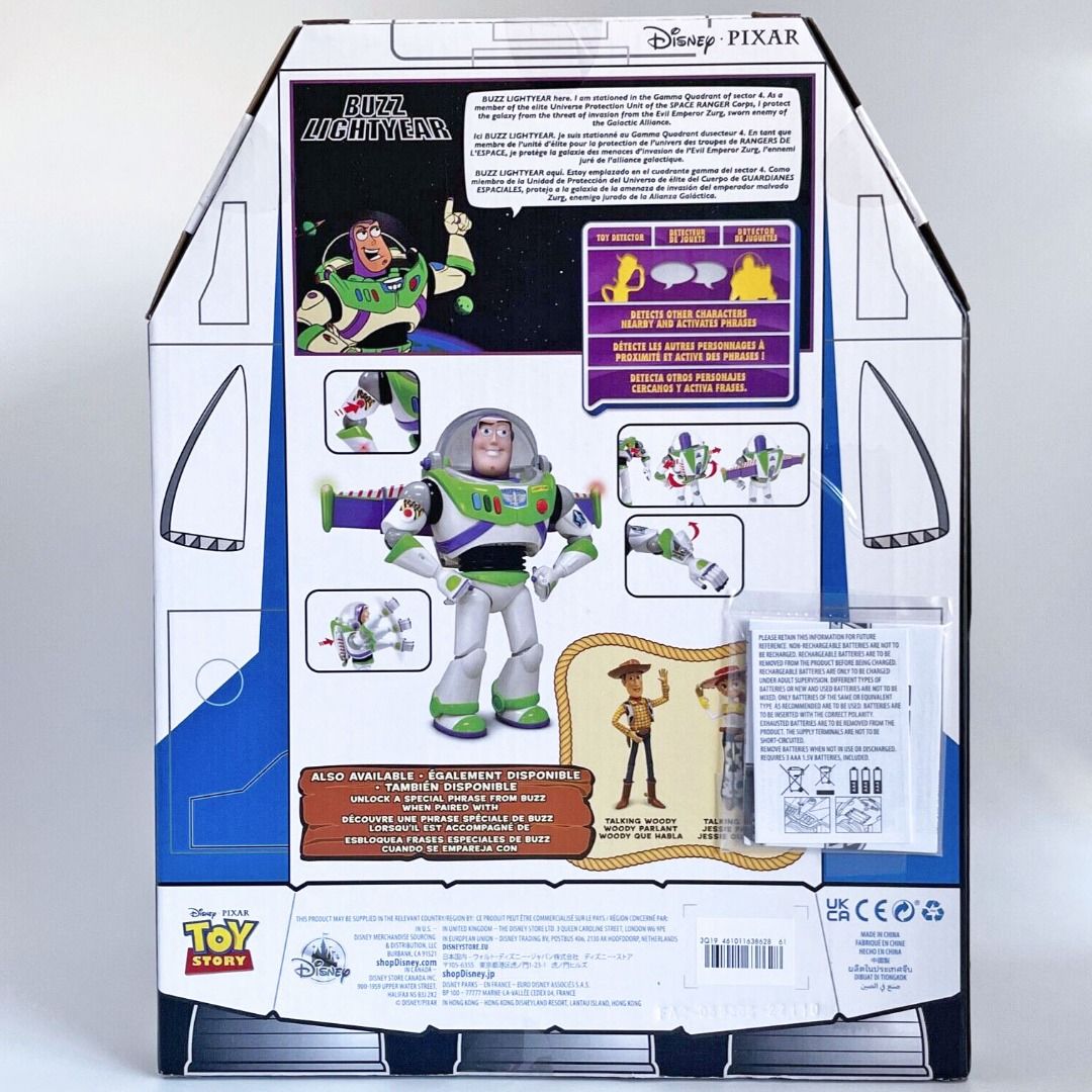 Disney Buzz Lightyear Interactive Authentic Talking Action Figure ...
