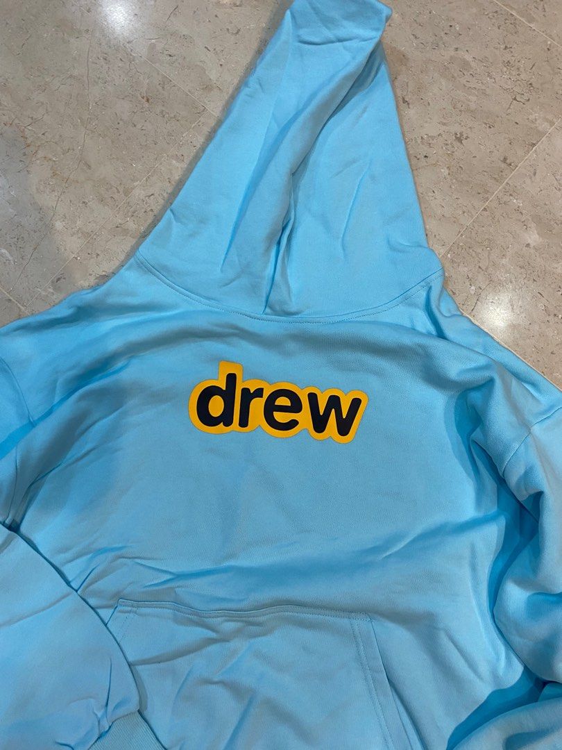 Drew Sea Blue Secret Logo Hoodie, Men's Fashion, Tops & Sets, Hoodies ...