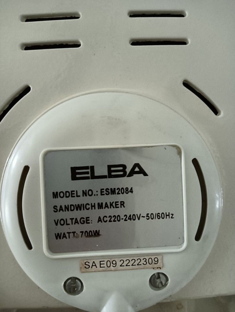 Elba Sandwich Maker, TV & Home Appliances, Kitchen Appliances, Ovens & Toasters on Carousell