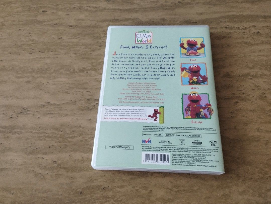 Elmo's World - Food, Water & Exercise DVD Region 3, Musik & Media, CD ...