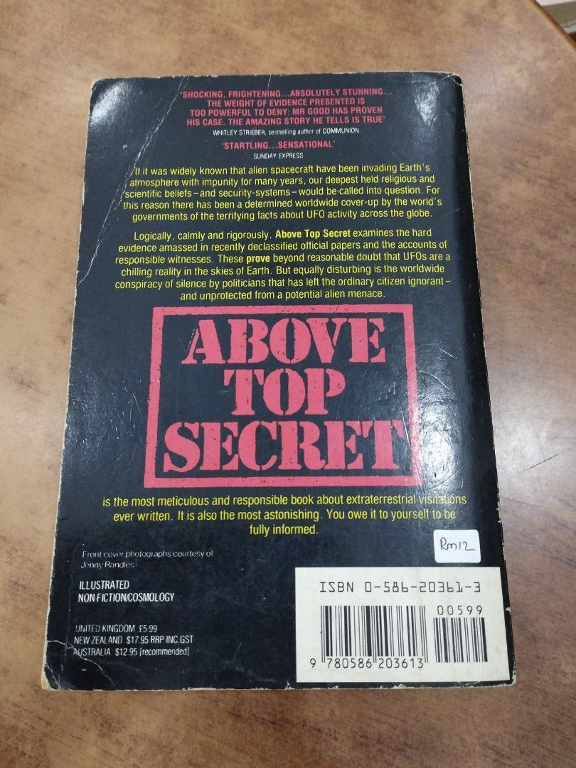 (ENG) Above Top Secret : The Worldwide UFO Cover-Up, Hobbies & Toys ...