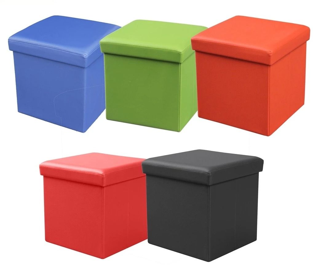 Foldable Storage Stool Box, Furniture & Home Living, Home Improvement ...