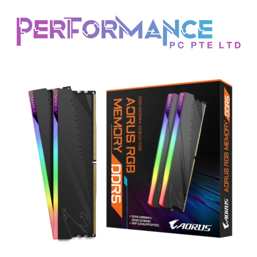 GIGABYTE AORUS RGB Memory DDR5 32GB (2x16GB) 6000MT/s (LIMITED LIFETIME WARRANTY BY CDL TRADING ...