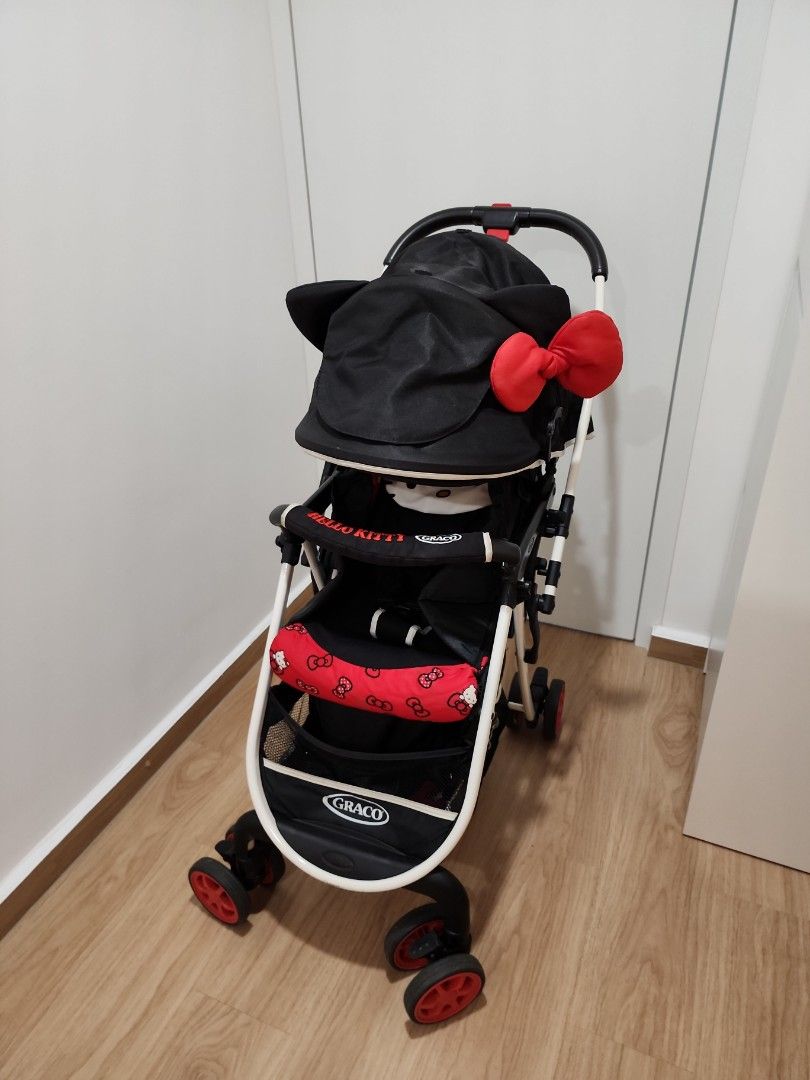 Graco Hello Kitty Sanrio Baby Stroller Japan Red Citilite, Babies ...