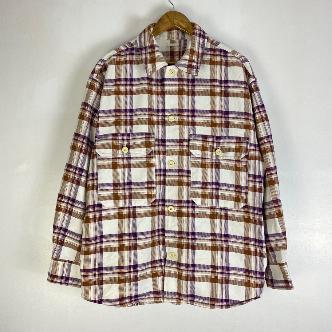 GU Oversized Check Heavy Cotton, Men's Fashion, Tops & Sets, Tshirts ...