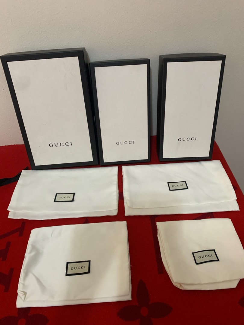 Gucci dustbag and paperbag box, Luxury, Bags & Wallets on Carousell