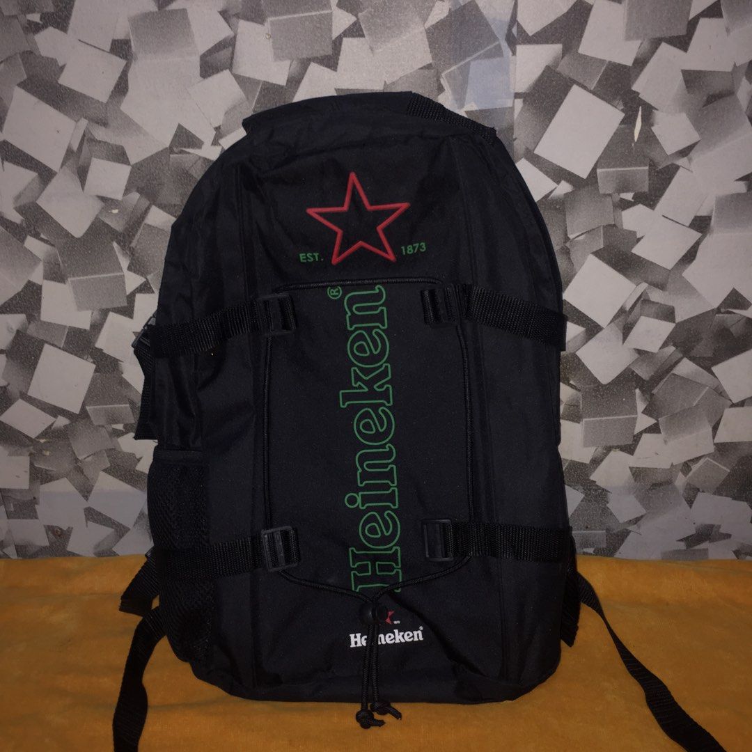 HEINEKEN | Black Backpack with Free Heineken Shirt, Men's Fashion, Bags ...