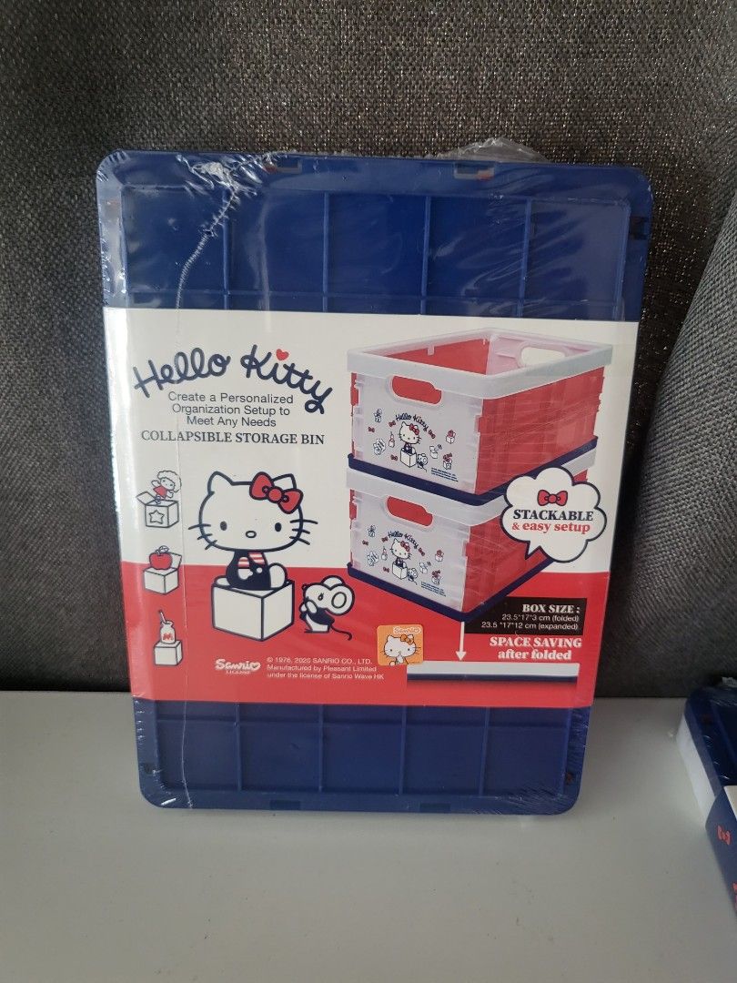 Hello Kitty Collapsible Storage Bin, Furniture & Home Living, Home ...