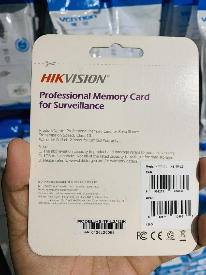 HIKVISION 128GB L2 MicroSD Card For Surveillance Class 10 HS-TF-L2/128G, Mobile Phones & Gadgets ...
