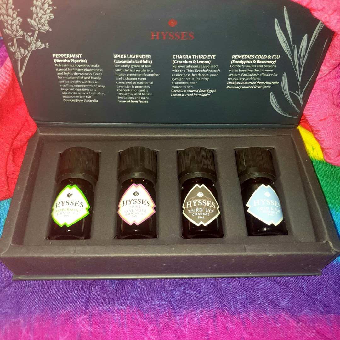 Hysses Essential Oil Starter Kit w/ free gift, Furniture & Home Living ...