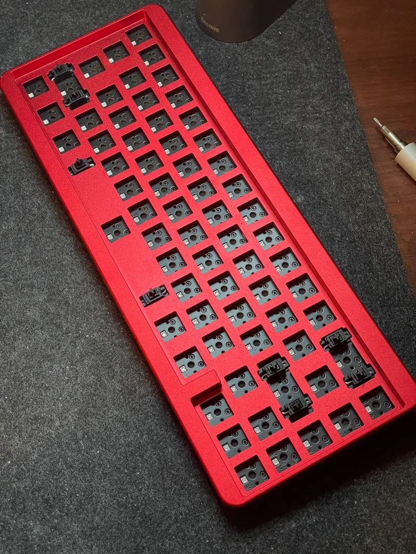 ID67 Custom Keyboard Base Red, Computers & Tech, Parts & Accessories ...