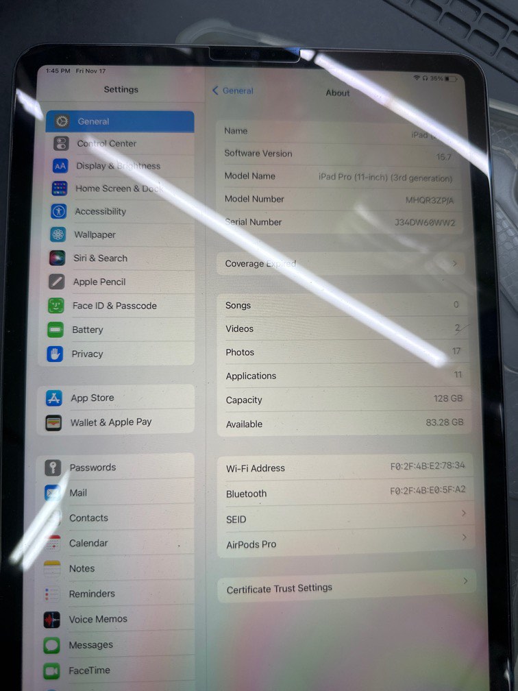 iPad Pro 11 3rd Gen WiFi Space Grey 128GB, Mobile Phones & Gadgets, Tablets, iPad on Carousell