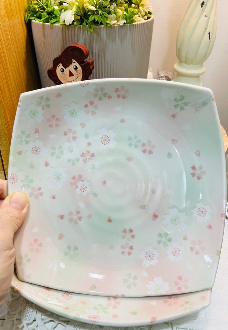 Japanese Sakura plate, Furniture & Home Living, Kitchenware & Tableware ...