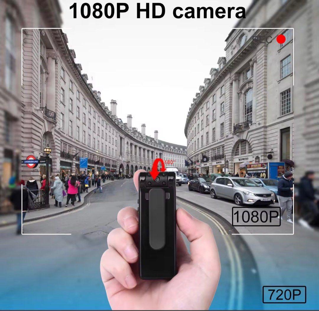 JDM Hidden Camera- Mini Body Camera 6 Hours Battery Life 1080P Spy ...