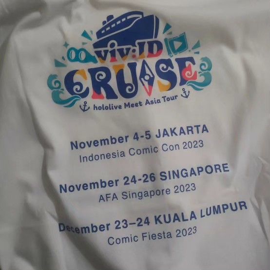 Kaos Anime Vtuber VIV:ID Cruise Hololive Meet Tour Asia T-Shirt ... Kaos Anime Vtuber VIV:ID Cruise Hololive Meet Tour Asia T-Shirt ...
