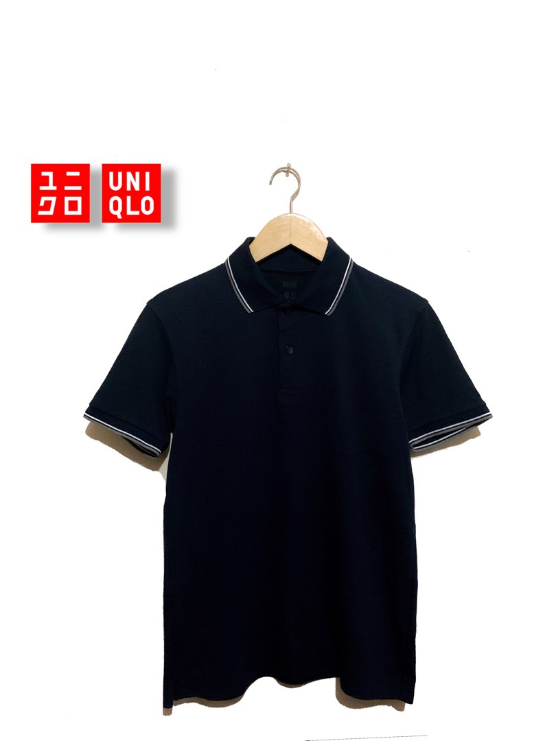 Kaos polo uniqlo, Fesyen Pria, Pakaian , Atasan di Carousell