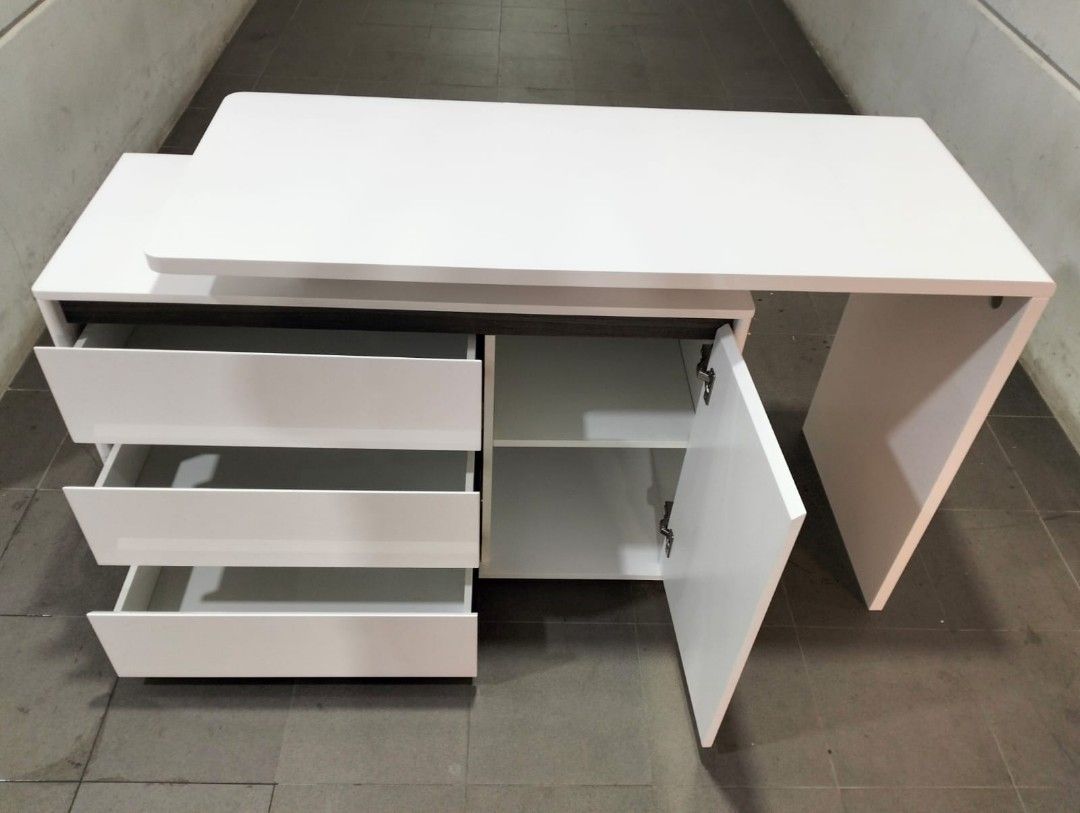 KLAUS Extendable Study Desk in WHITE, Furniture & Home Living ...