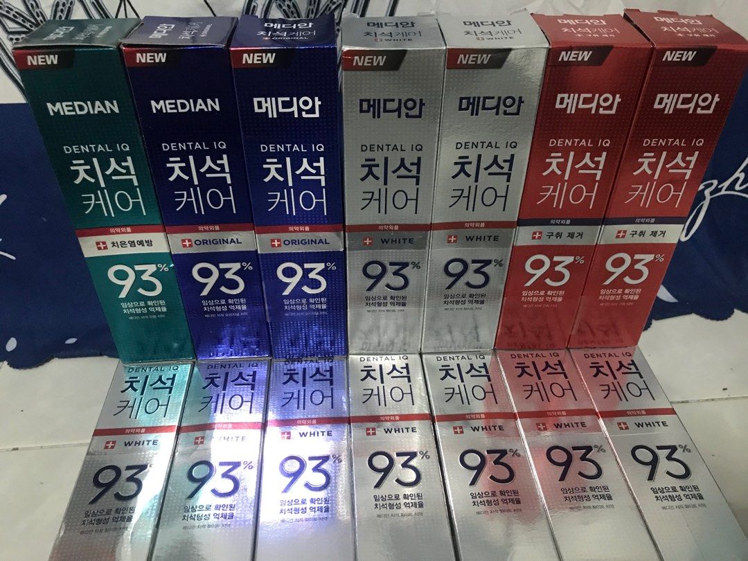 KOREA Median 93% toothpaste Whitening, Protective Antibacterial ...