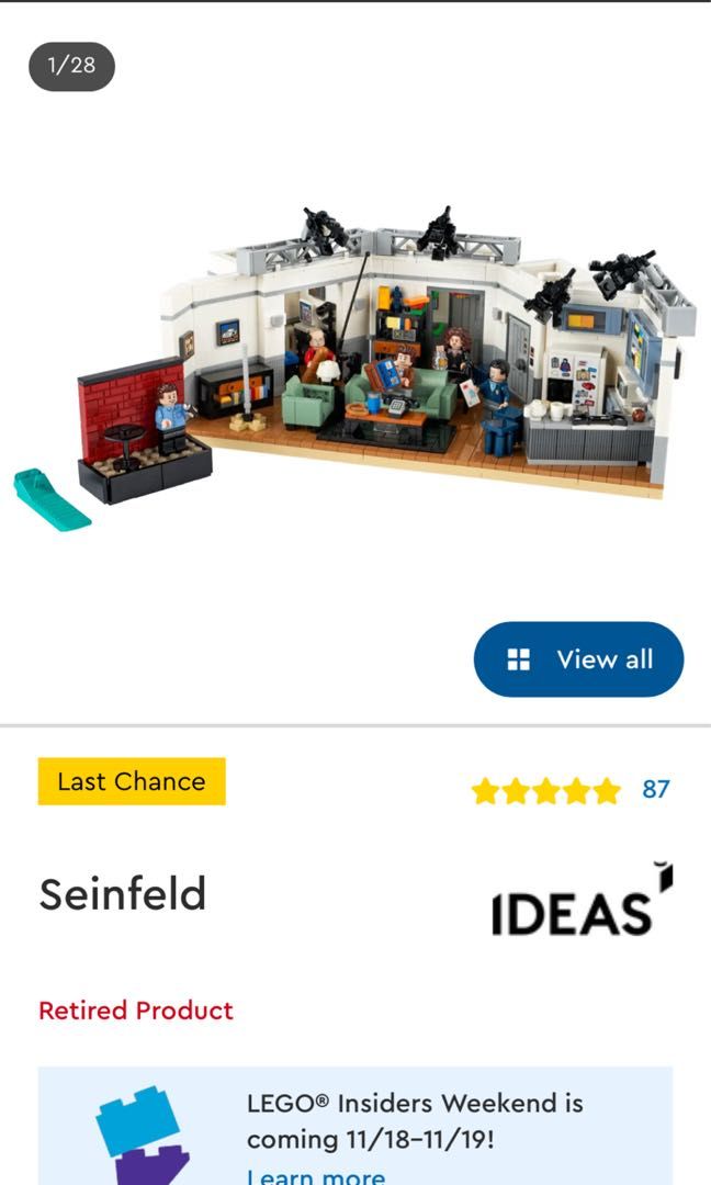 Lego Seinfeld Set #21328, Hobbies & Toys, Toys & Games on Carousell