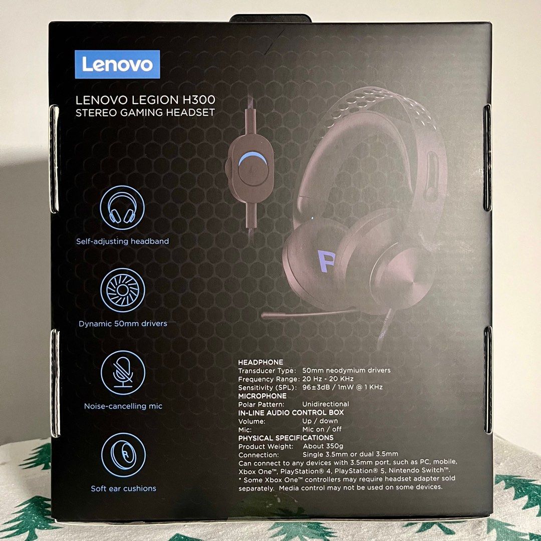 Lenovo Legion H300 Stereo Gaming Headset, Audio, Headphones & Headsets ...