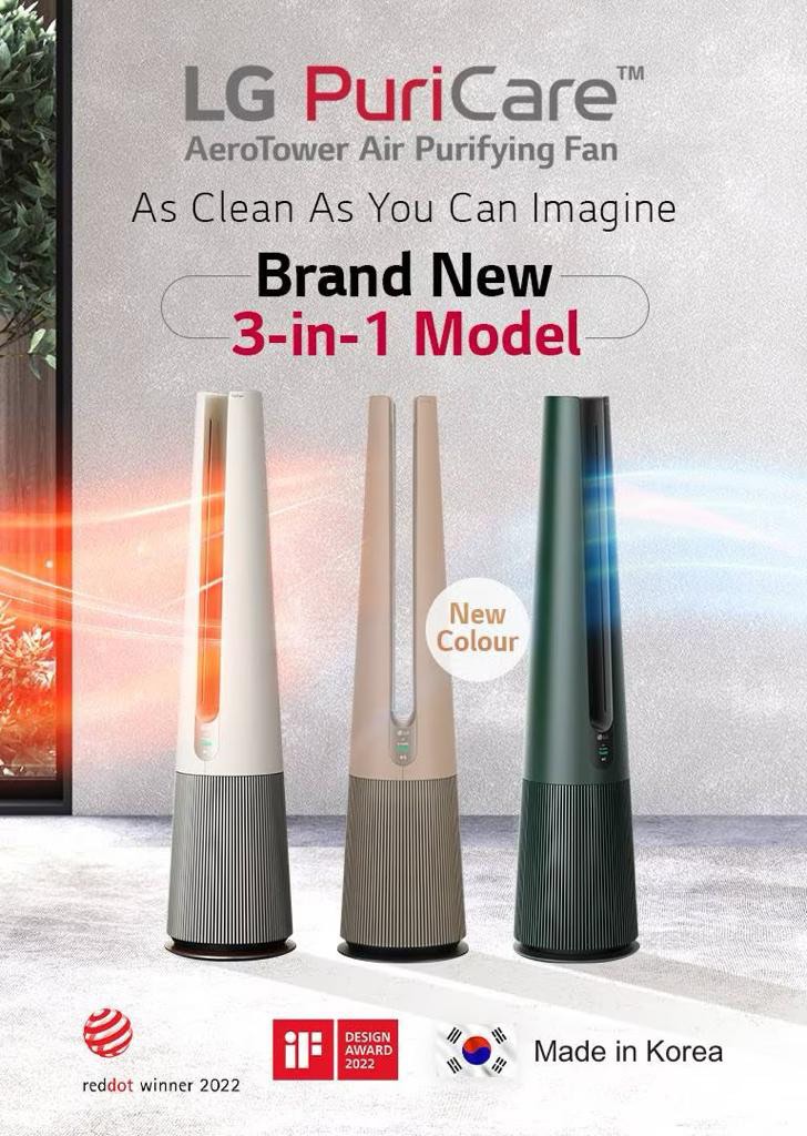 LG PuriCare Aero Tower Fan, TV & Home Appliances, Air Purifiers ...