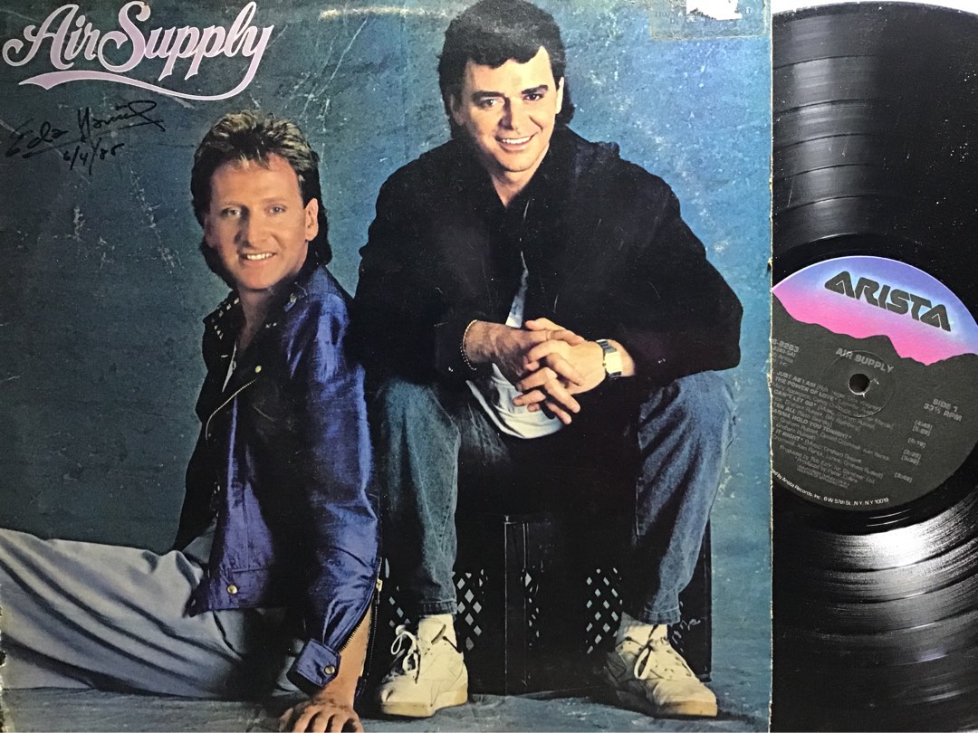 LP Air Supply OOP USA VINYL RECORD Anubis Piring Hitam 80s Pop Ballads ...