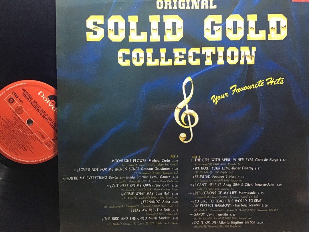 LP Solid Gold Collection - Andy Gibb Irene Cara ABBA Marmalade OOP ...